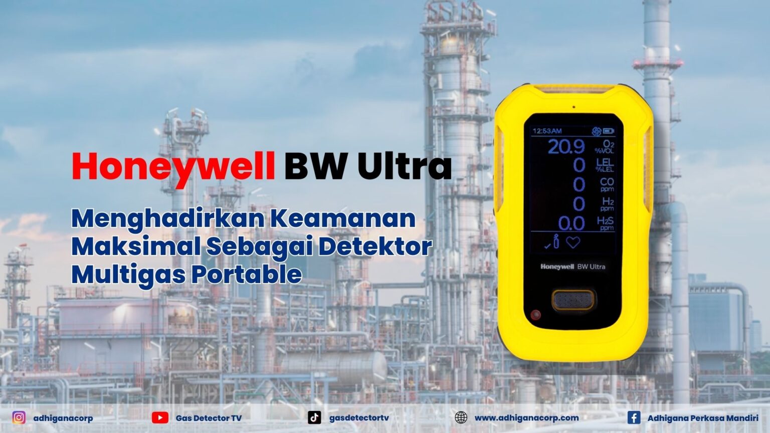 Detektor Multigas Portable Honeywell BW Ultra - Keamanan Extra