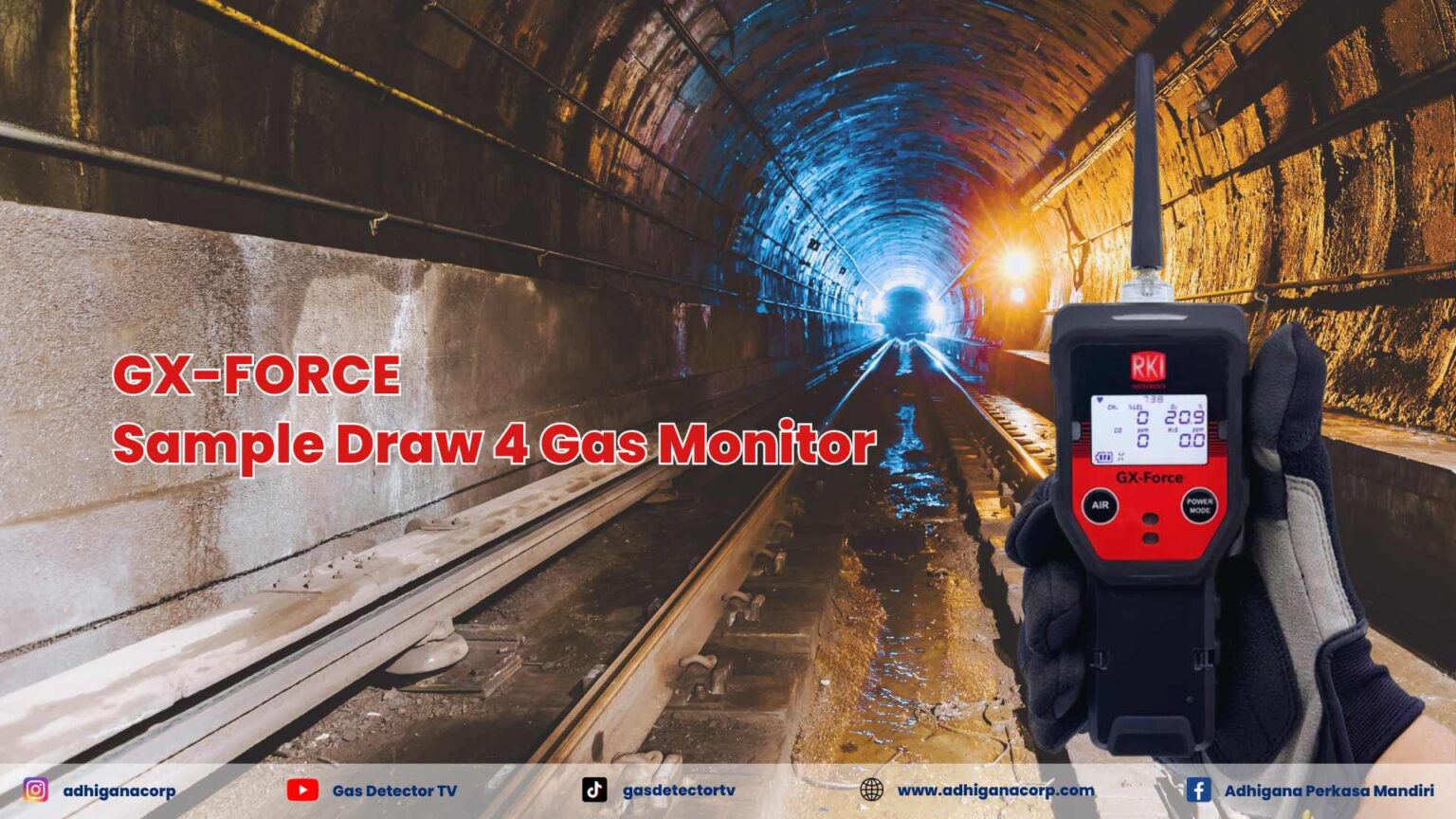 GX-Force Portable Gas Detector - Untuk Ruang Terbatas