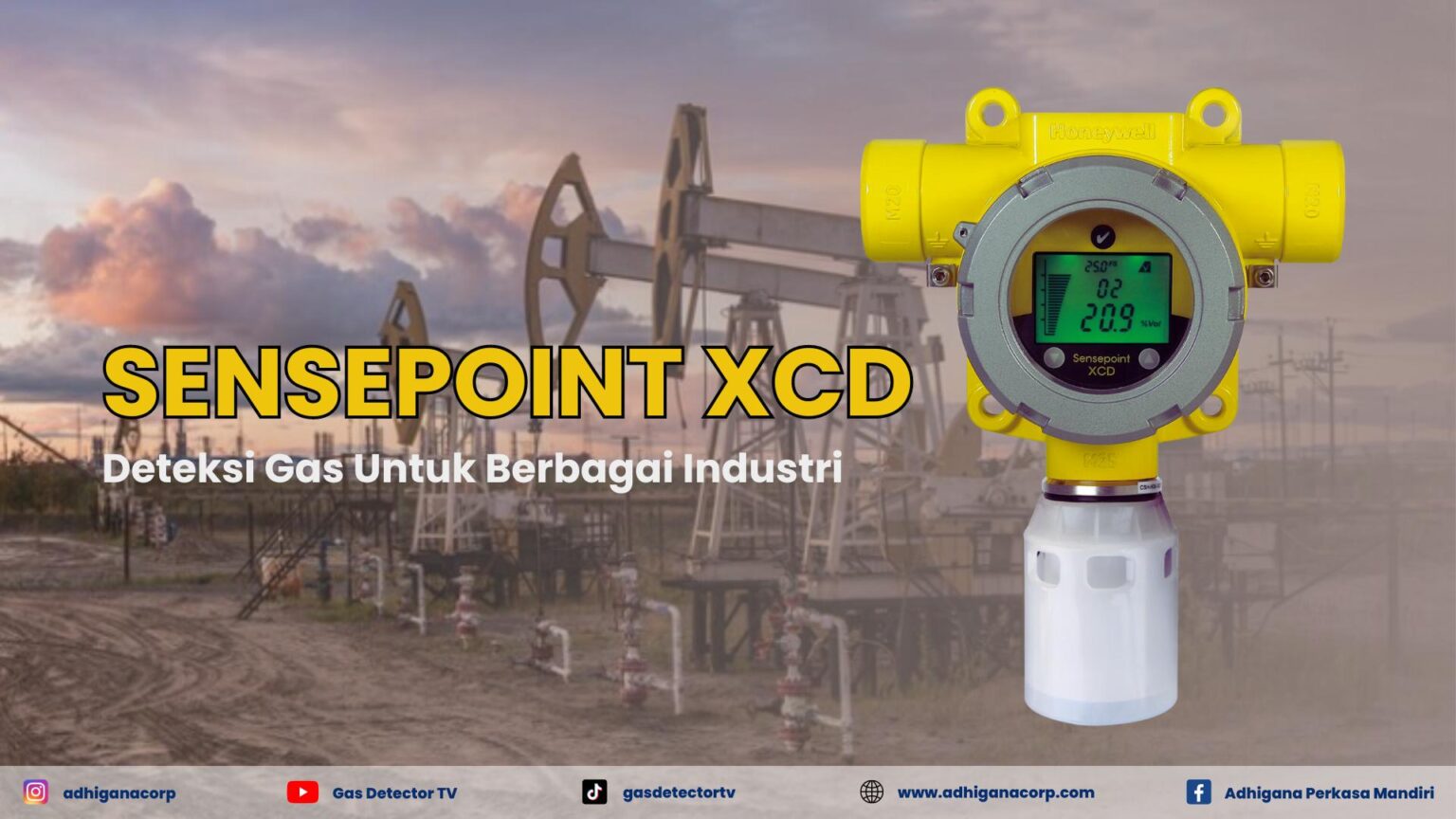 Honeywell Sensepoint XCD Gas Detector Untuk Berbagai Industri